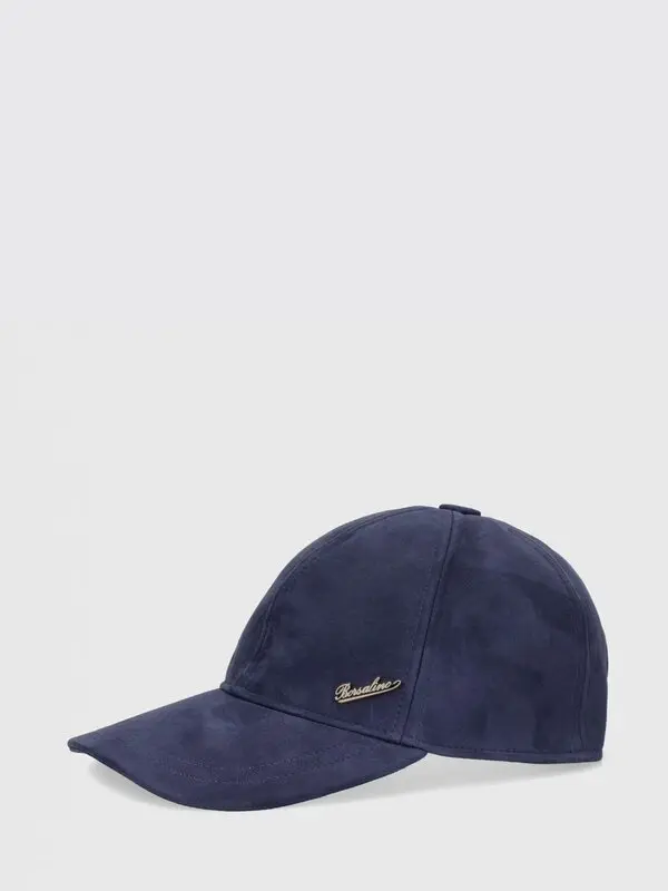 Borsalino Suede Baseball Cap - Blue