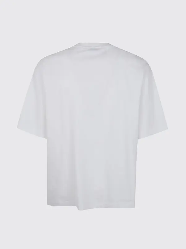 Off-White Cotton T-shirt With Mini Logo