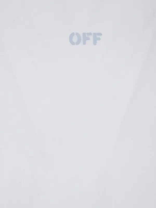Off-White Cotton T-shirt With Mini Logo