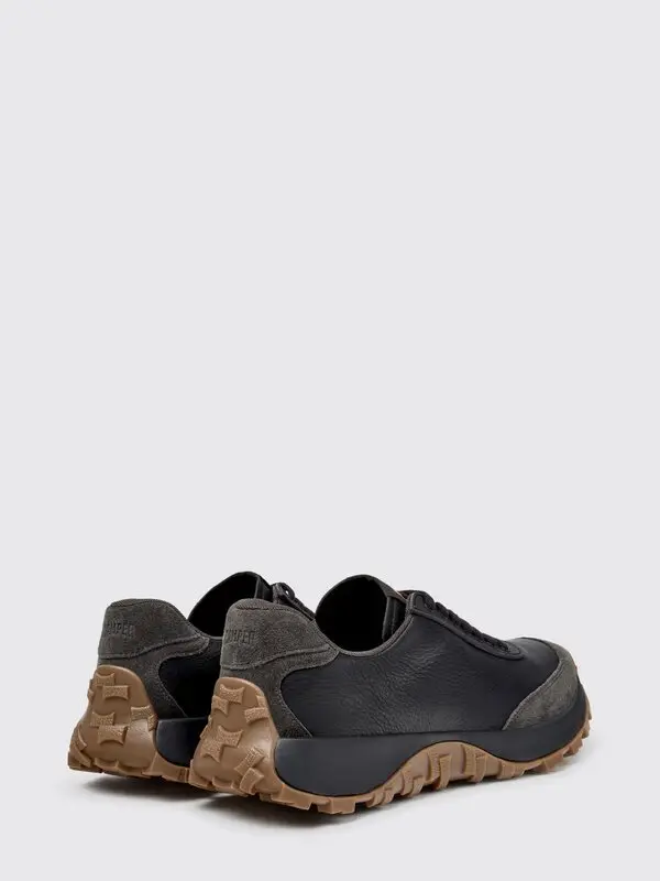 Camper Drift Trail Grained Leather Sneakers With Vibram Sole