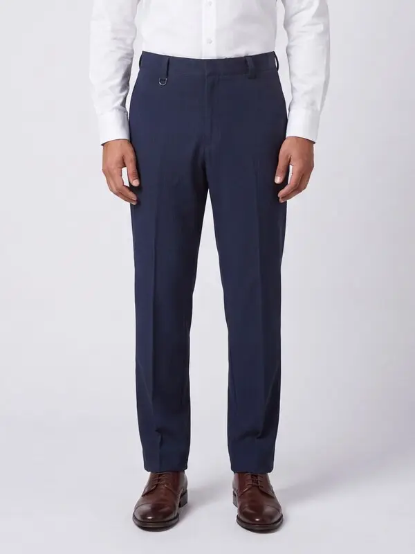 PAOLO PECORA Virgin Wool Trousers - Blue