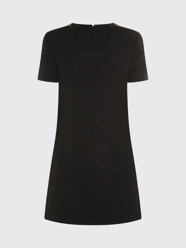 Valentino Garavani Virgin Wool And Silk Mini Dress With Rhinestone Embellishments