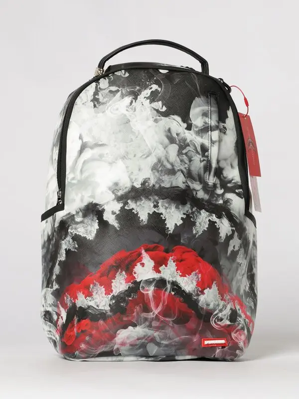 SPRAYGROUND Saffiano Coated Cotton Backpack With Logo Print