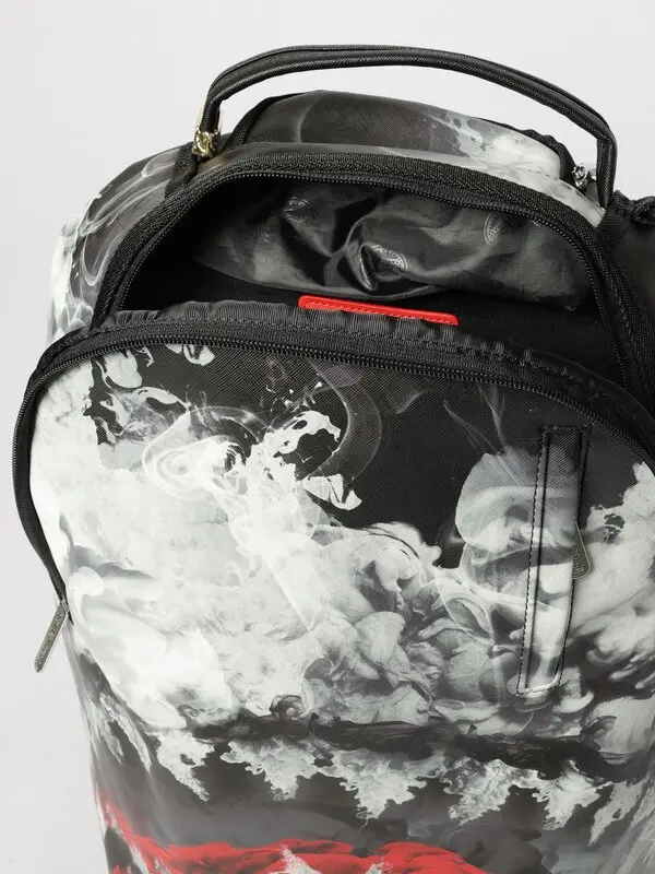 SPRAYGROUND Saffiano Coated Cotton Backpack With Logo Print
