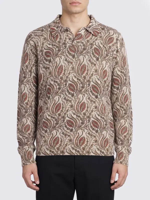 Etro Jacquard Wool Polo Shirt