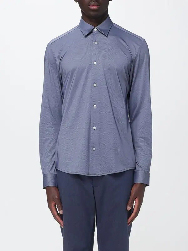 BOSS Jersey Slim Fit Shirt - Blue