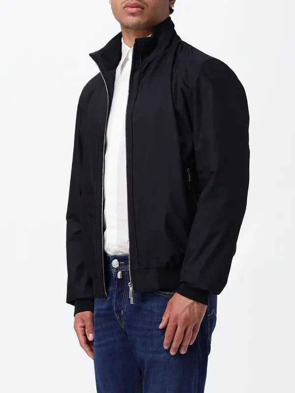 MOORER Polyester Bomber Jacket - Blue