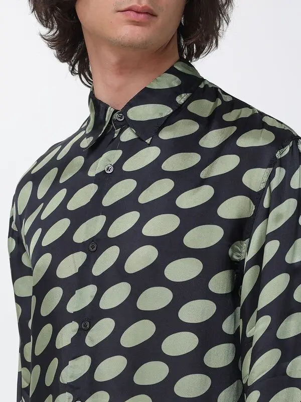 Dries Van Noten Polka Dot Cupro Shirt