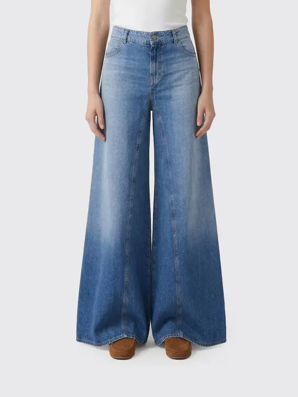 Pinko Cotton Denim Flared Jeans