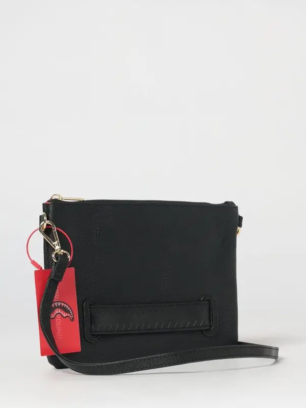 SPRAYGROUND That Gold Drap Faux Leather Pouch With Printed Logo