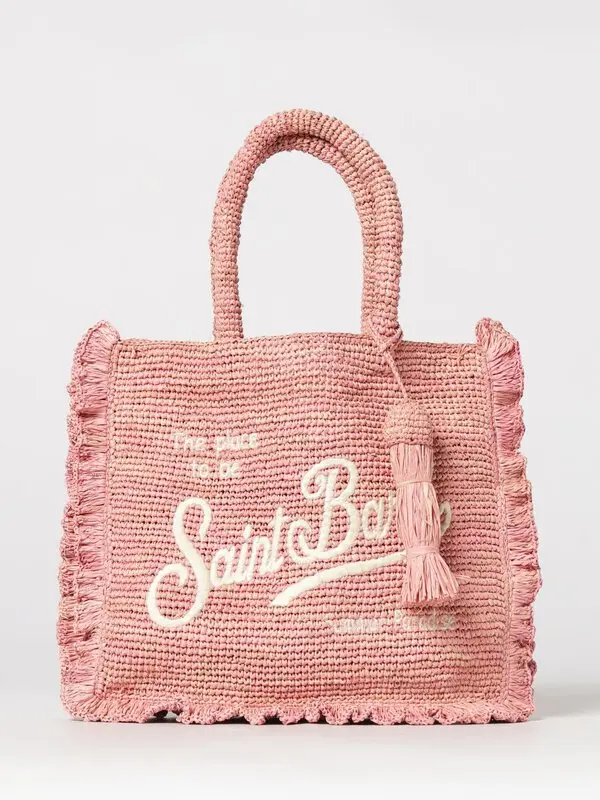 MC2 SAINT BARTH Raffia Shoulder Bag With Tassel Detail