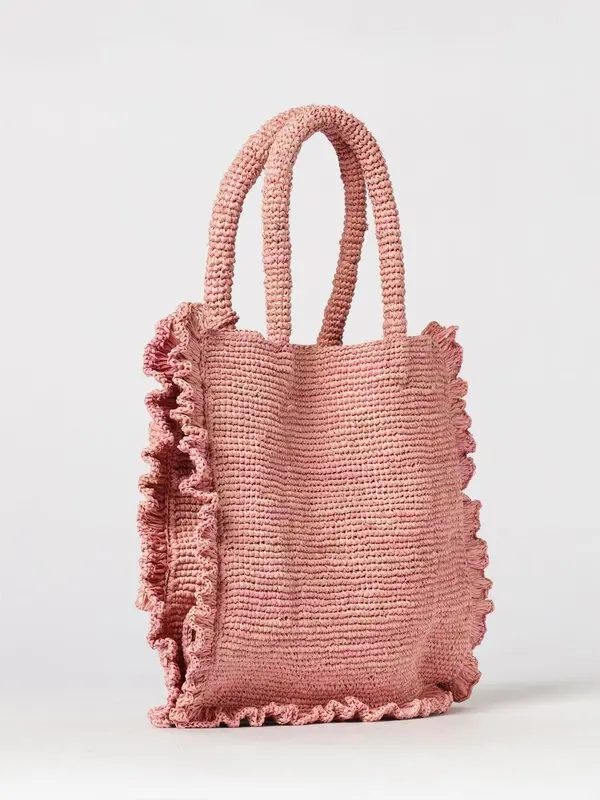 MC2 SAINT BARTH Raffia Shoulder Bag With Tassel Detail