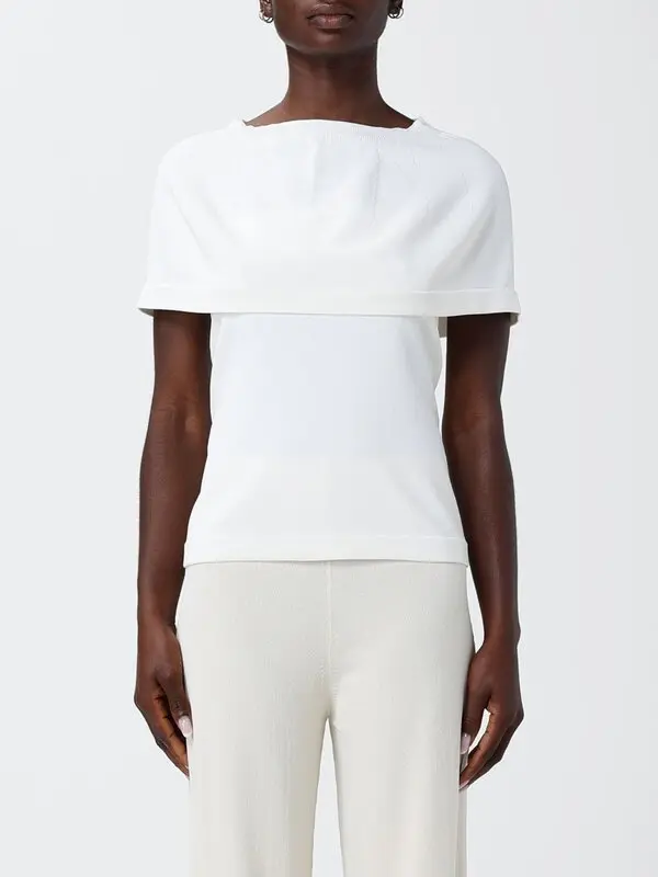 Liviana Conti Jersey Top With Cape Effect