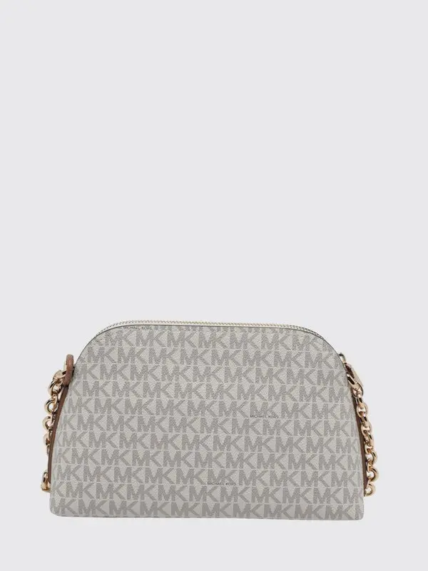 Michael Kors Freddie Mk Monogram Coated Cotton Crossbody Bag - Beige