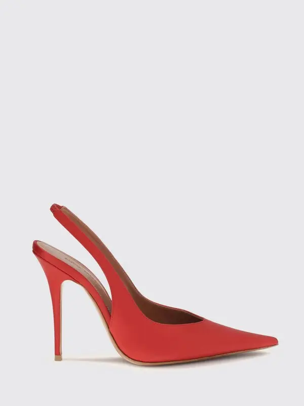 Amina Muaddi Anok Silk Satin Slingback Pumps