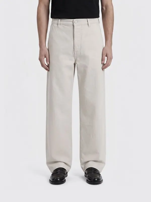 AMI Paris Wide Leg Jeans In Cotton Denim