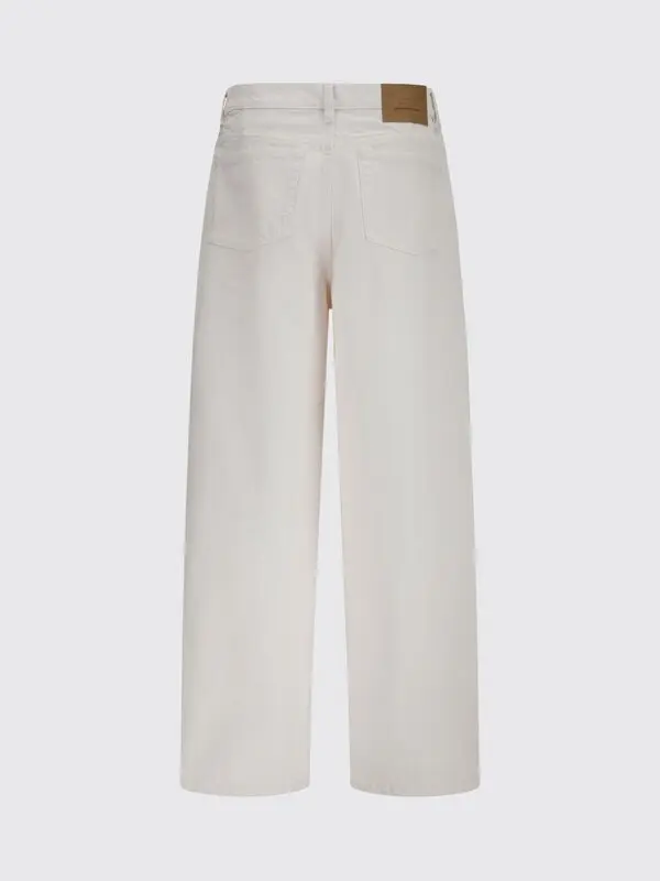 AMI Paris Wide Leg Jeans In Cotton Denim