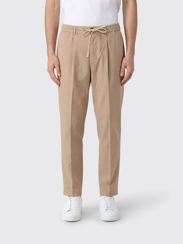 PT TORINO Cotton And Linen Drawstring Trousers