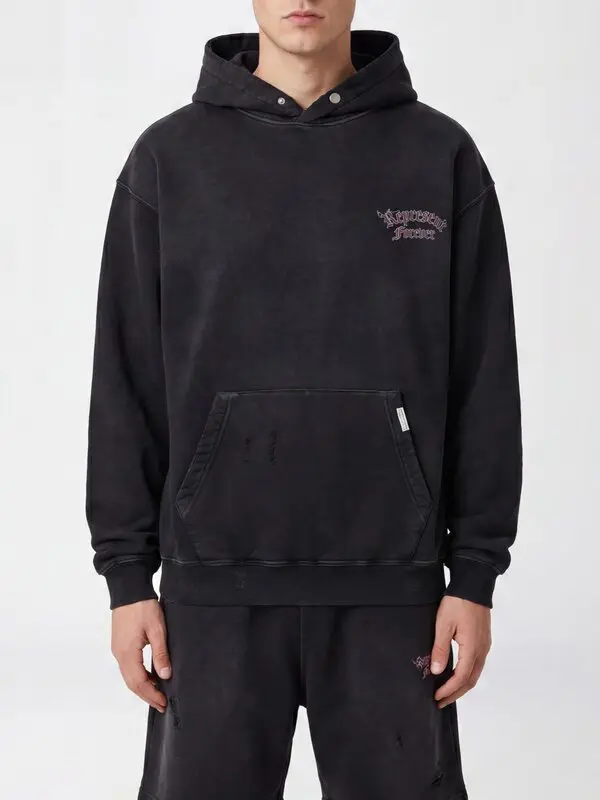 REPRESENT Cotton Hoodie With Back Logo And Kangaroo Pocket