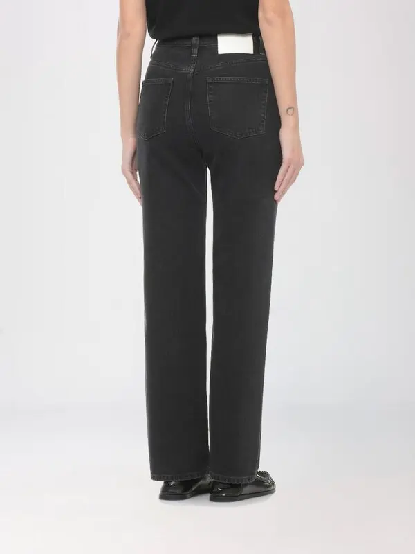 Loulou De Saison Cotton Denim Slim Fit Jeans - Black