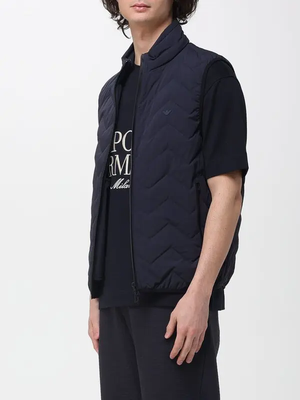 Emporio Armani Quilted Waistcoat - Navy