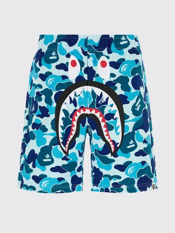 A BATHING APE Abc Camo Shark Cotton Shorts