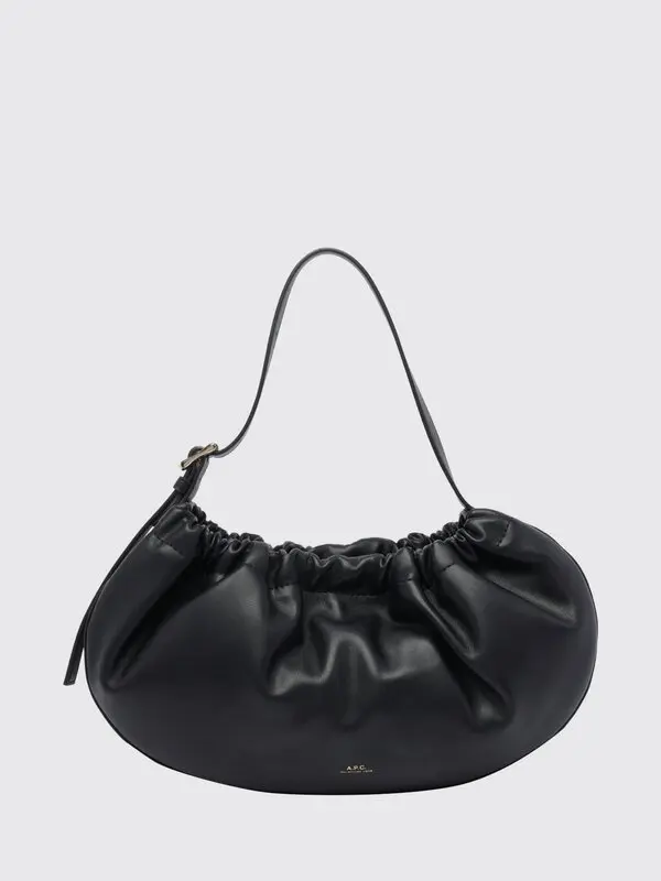 A.p.c. Ruched Shoulder Bag - Black