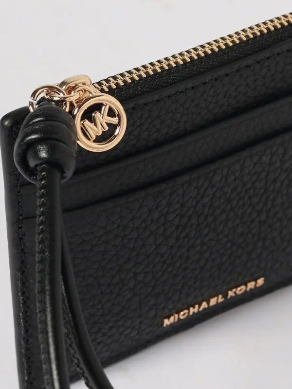 Michael Kors Grained Leather Credit Card Holder - Black