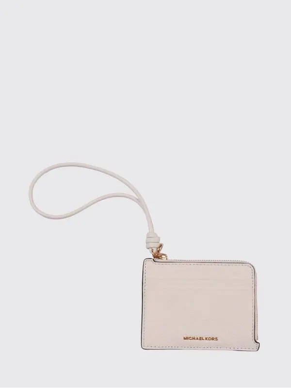 Michael Kors Grained Leather Credit Card Holder - White