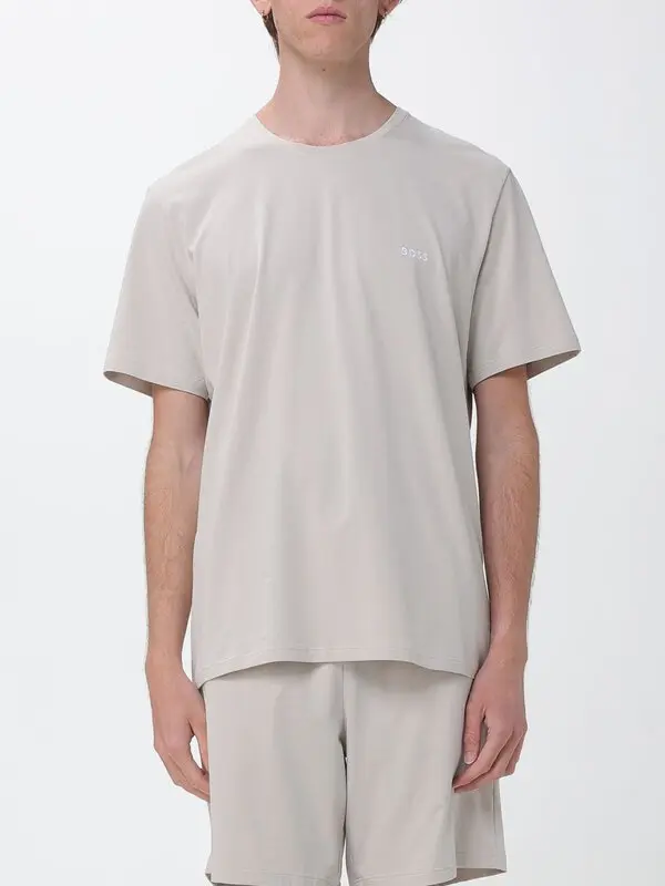 BOSS Cotton T-shirt With Logo - Grey