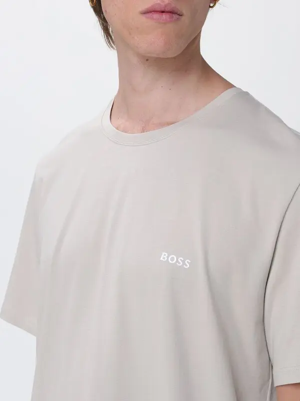 BOSS Cotton T-shirt With Logo - Grey