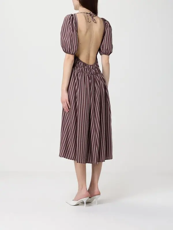Pinko Striped Cotton Midi Dress