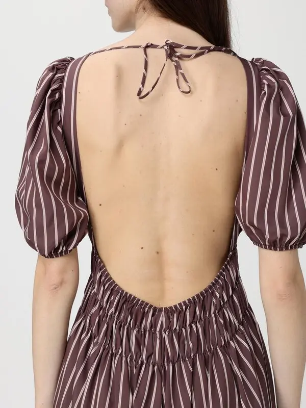 Pinko Striped Cotton Midi Dress