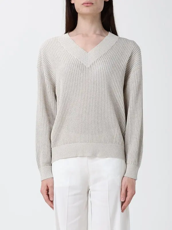 Brunello Cucinelli Cotton And Viscose V-neck Sweater