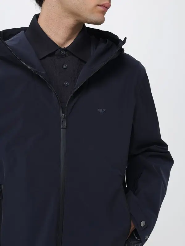 Emporio Armani Zip-up Hooded Jacket - Navy