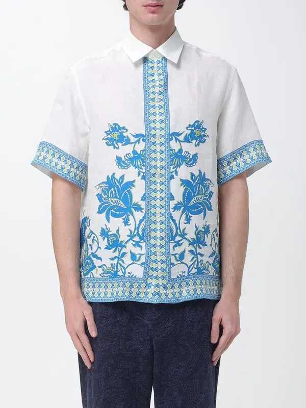 Etro Linen Shirt With Floral Motif