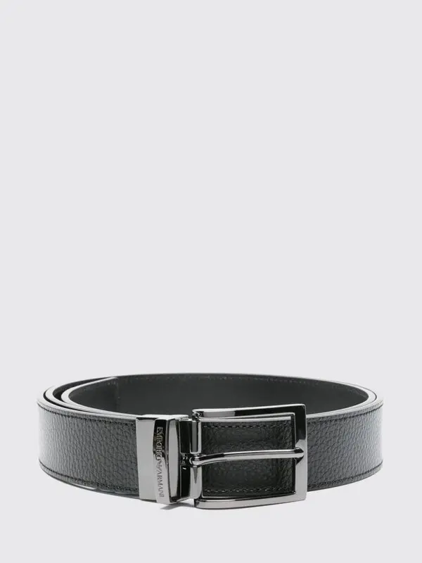 Emporio Armani Reversible Leather Belt - Black 1