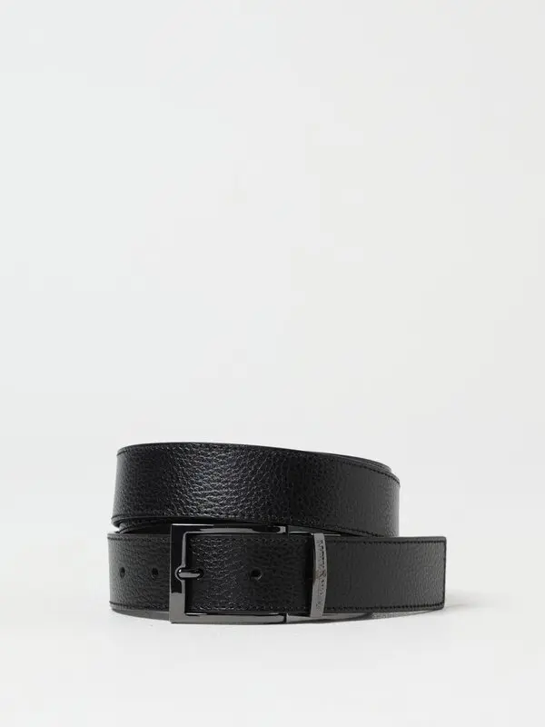 Emporio Armani Leather Belt - Black