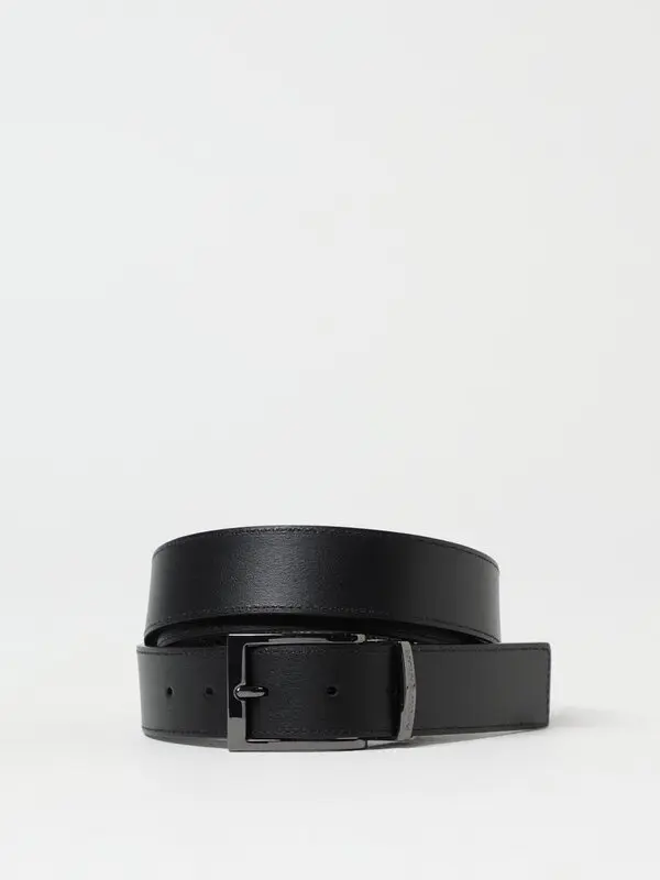 Emporio Armani Leather Belt - Black