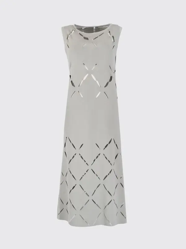 Liviana Conti Ruby Perforated Viscose Blend Midi Dress