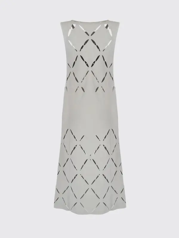 Liviana Conti Ruby Perforated Viscose Blend Midi Dress