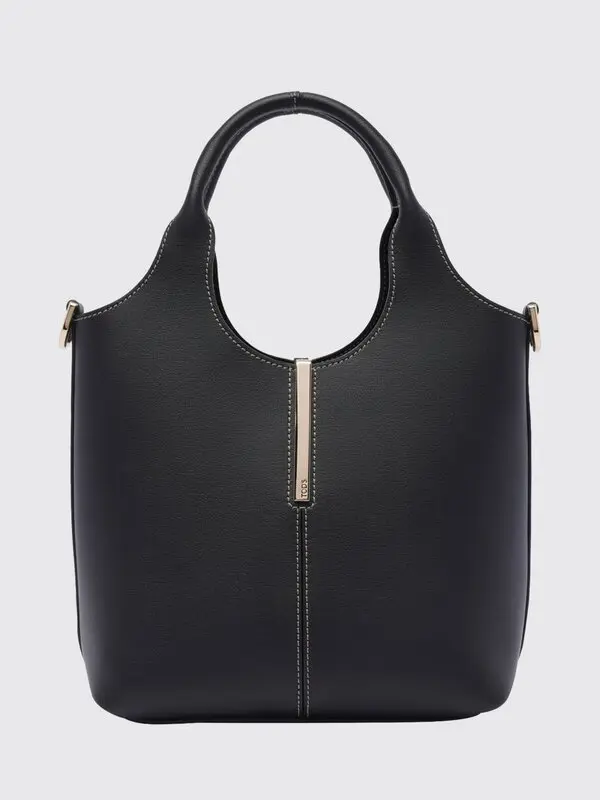 TOD'S Smooth Calf Leather Mini Handbag - Black