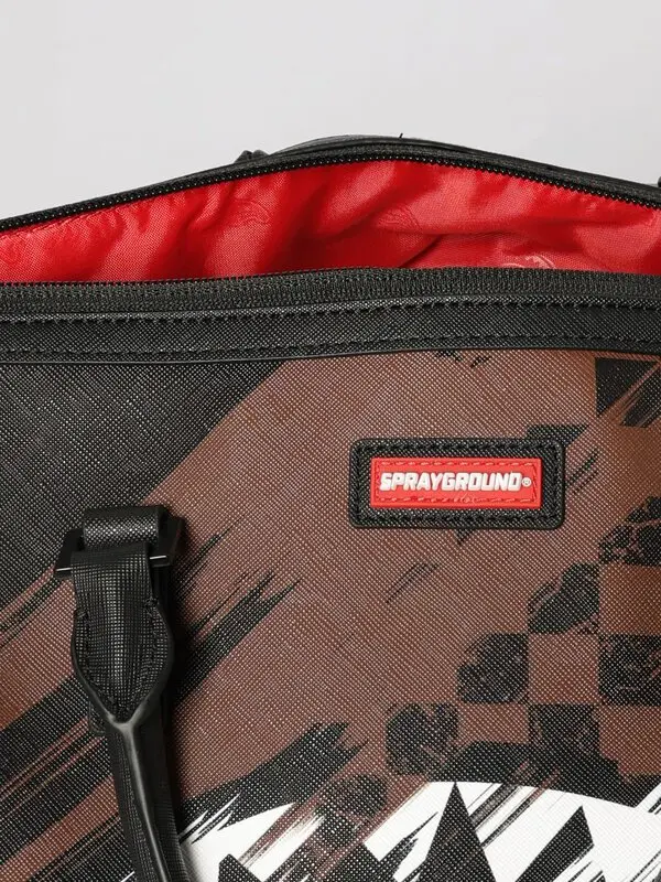 SPRAYGROUND Saffiano Coated Cotton Duffle Bag With Logo