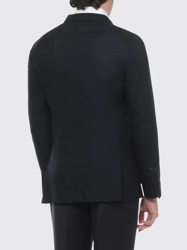 LARDINI Double-breasted Cotton Blazer