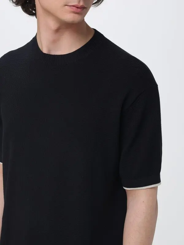 Emporio Armani Cotton Crew Neck Knit - Black