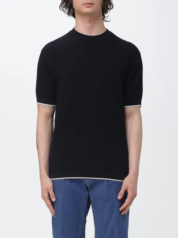 Emporio Armani Cotton Crew Neck Knit - Blue