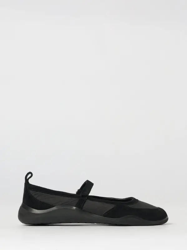 VIC MATIE Suede And Nylon Ballerinas - Black