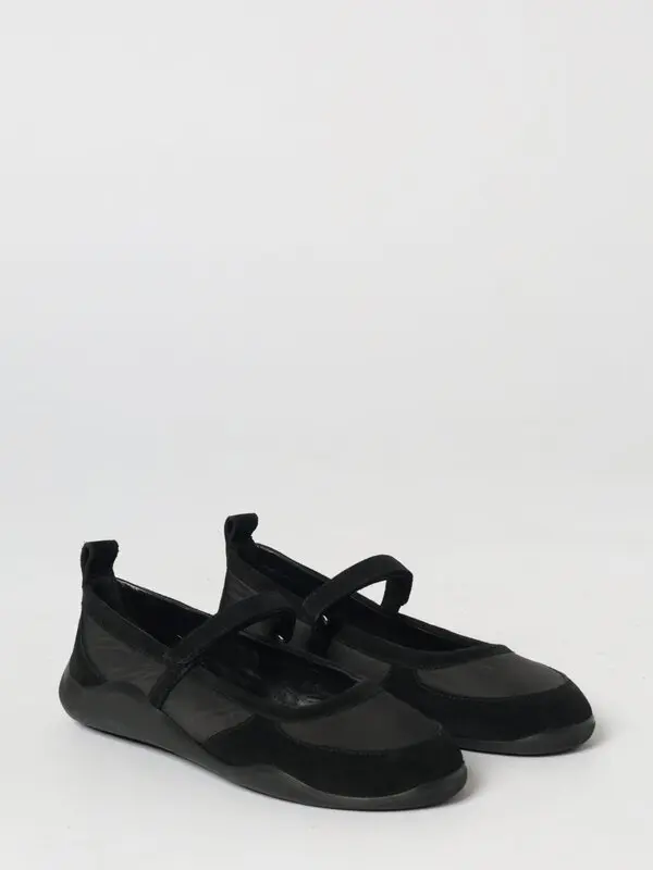 VIC MATIE Suede And Nylon Ballerinas - Black