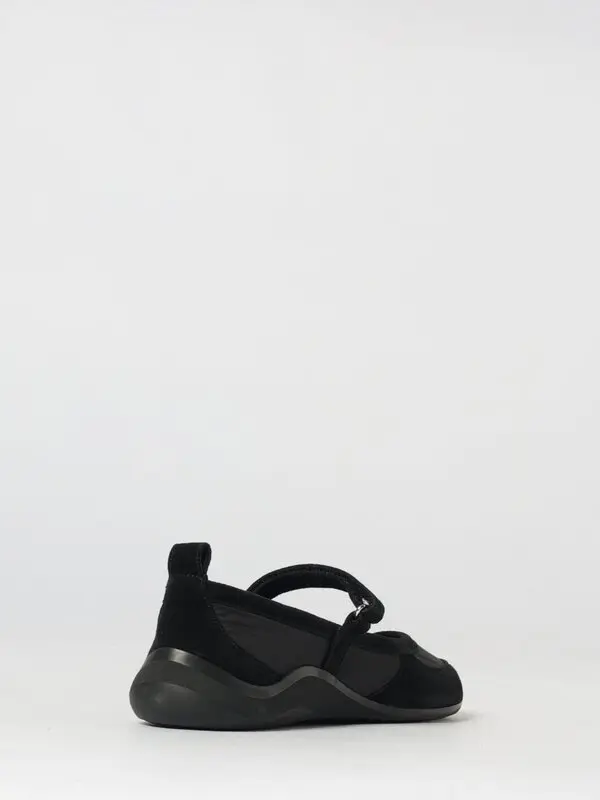 VIC MATIE Suede And Nylon Ballerinas - Black