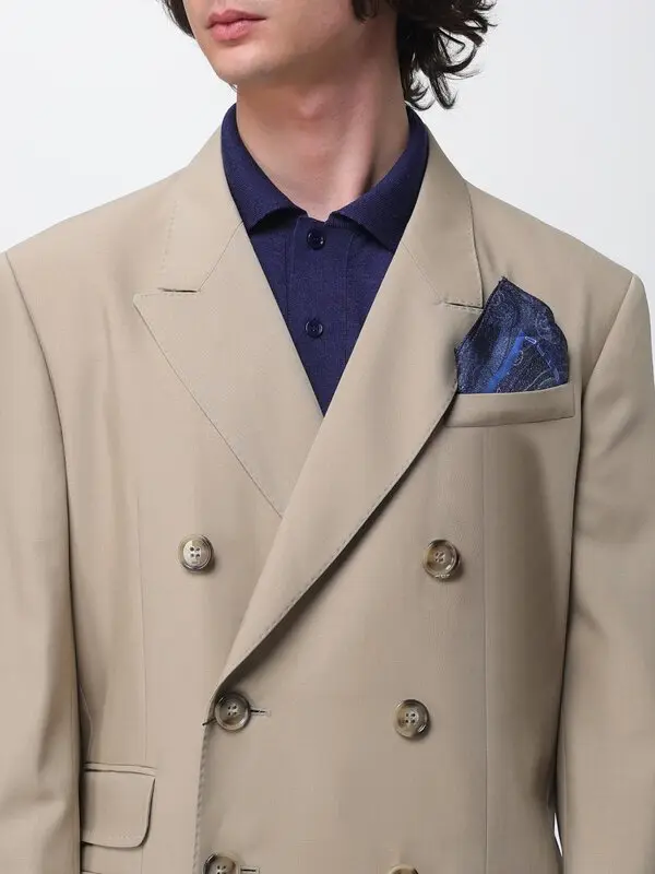 Etro Paisley Print Silk Pocket Square